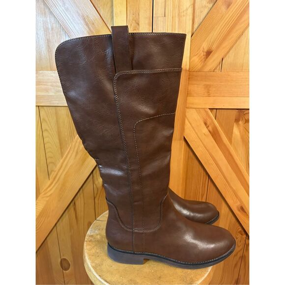 Frye & Co | Shoes | Frye Co Boots Womens 1m Giovanna Brown Knee High ...